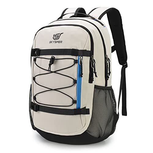 SKYSPER Laptop Backpack 25L Skateboard Travel Backpack for Men Women Business College Backpack(Off-white)