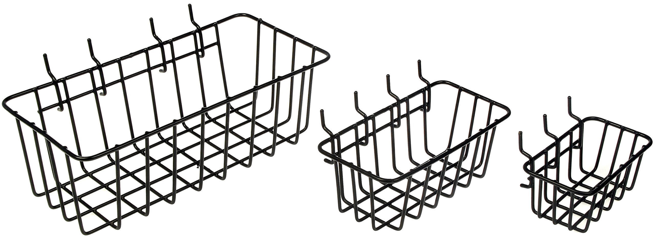 Olympia Tools Multi-Purpose Workbench with Light, 82-802, Black & Dorman Hardware 4-9845 Assorted Pegboard Wire Basket Set, Pack of 3