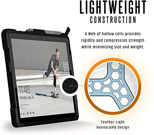 URBAN ARMOR GEAR UAG Designed for Microsoft Surface Go 4/ Surface Go 3 / Surface Go 2 / Surface Go Case 10.5" Metropolis Feather-Light Rugged Aluminum Stand Military Drop Tested Cover Black