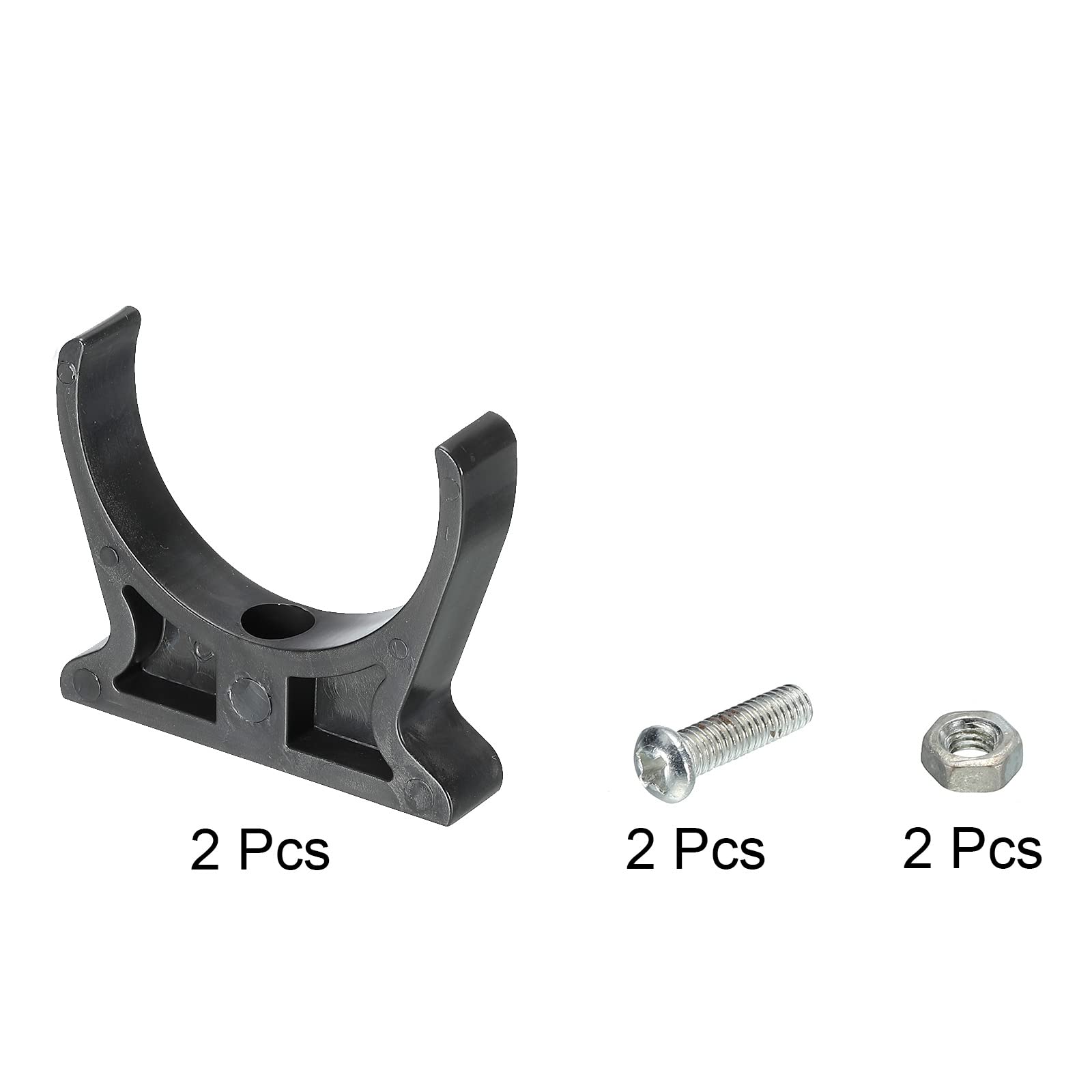MECCANIXITY Plastic Water Tank Mounting Bracket Holder, C-Shape Support Clamp Clear Dia 50mm Clear Pack of 2