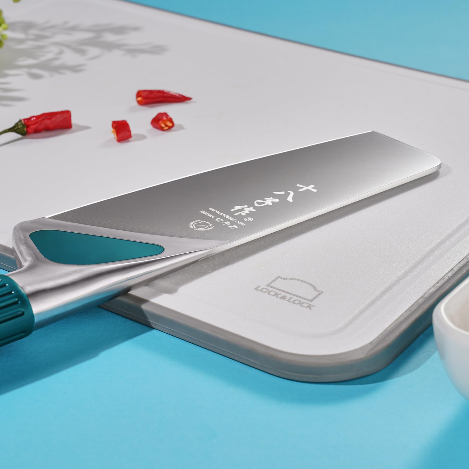 SHI BA ZI ZUO Meat Vegetable Kitchen Knife for Precise Slicing and Chopping Sleek and Wighted Bolster Enables Excellent Grip