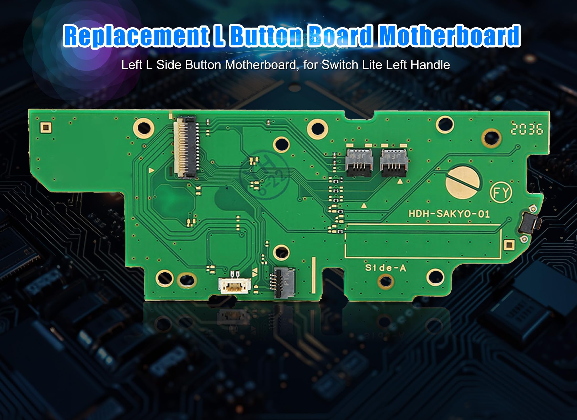 Left L Side Motherboard, for Switch Lite Left Handle, PCB Material L Side Board, Replacement Professional Game Console Key Board Part [video game]