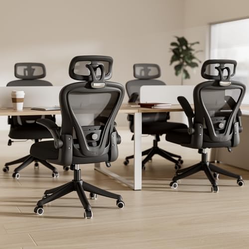 SeekFancy Ergonomic Office Chair M903, High Back Computer Desk Chair with Wheels, Comfy Mesh Office Chair with Adjustable Lumbar Support & Headrest, Black Swivel Executive Managerial Task Chair