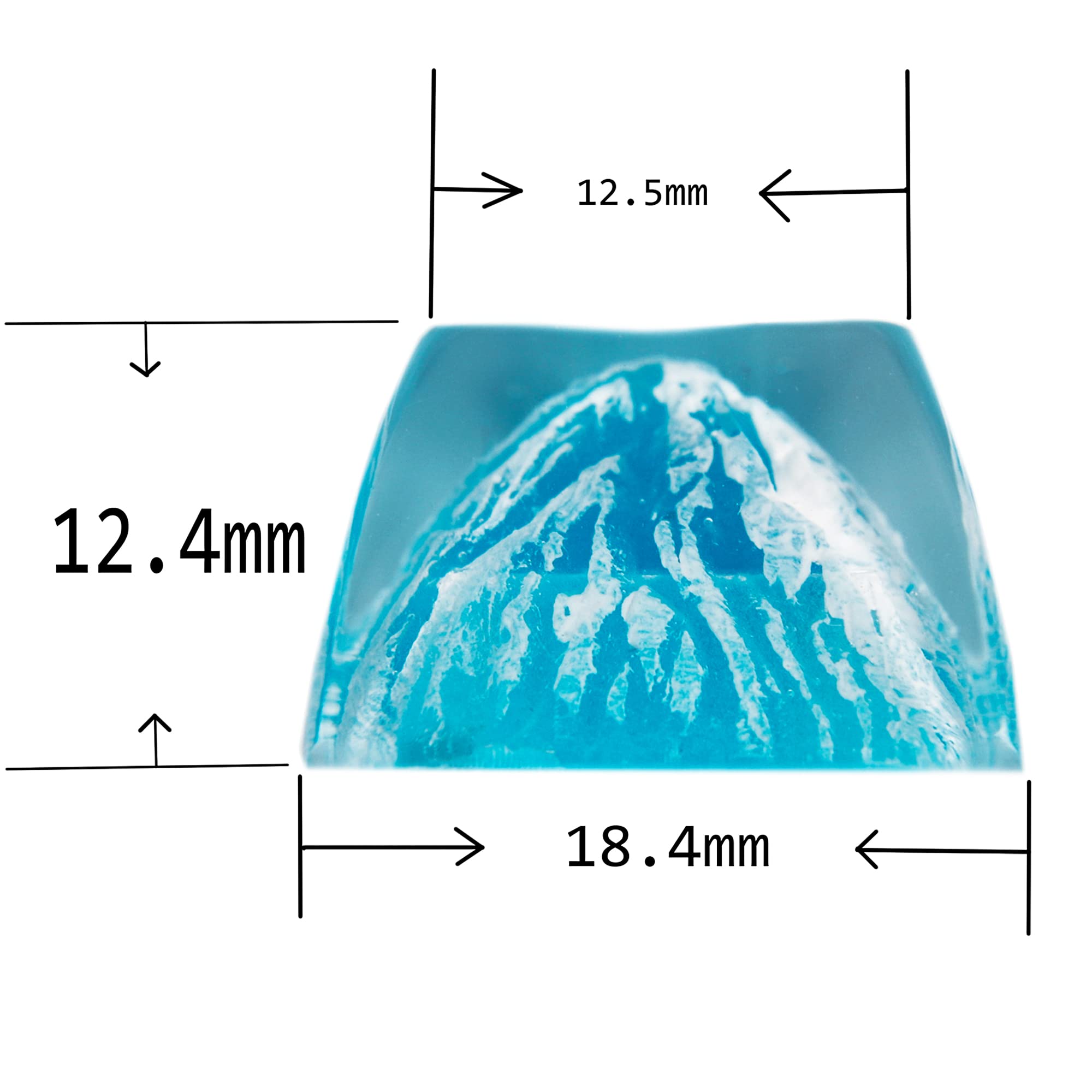 Mechkeeb Handcraft Artisan Keycap Iceberg Volcano Snow Sakura Mountain Resin Mountain Shine Through Keycaps for Cherry MX Mechanical Gaming Keyboard (Iceberg 1 PCS)
