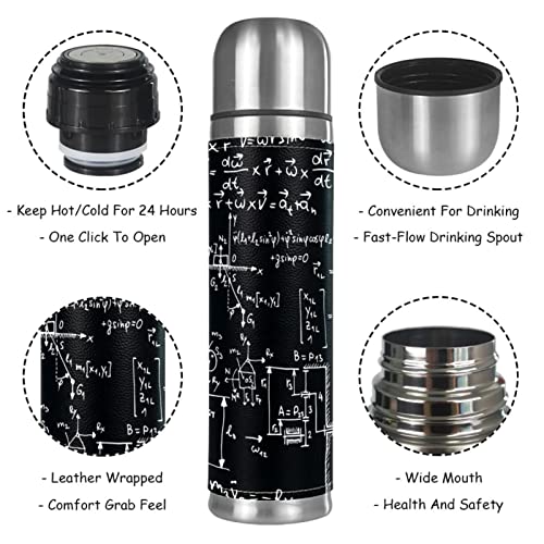 Insulated Water Bottle,Thermos for Hot Drinks,Formula Math Equation,Coffee thermos Stainless Steel Water Bottle