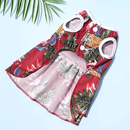 Pet Clothes for Small Dogs Boy Pet Dress Comfortable Fashion Breathable Hawaiian Style Cat Thin Clothing
