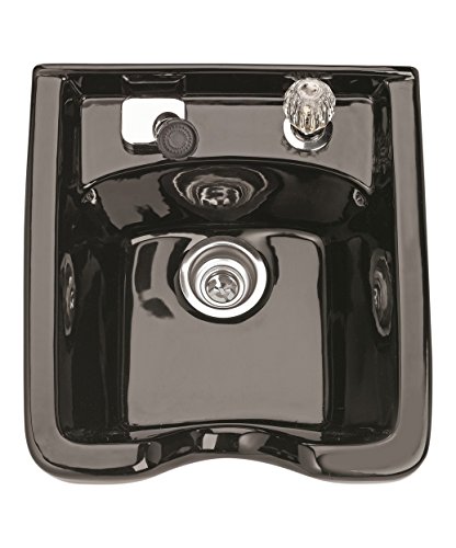 Pibbs Professional Salon Shampoo Bowl with Pibbs 562 Single-Handle Faucet, Mold Injected ABS Plastic, Includes All Installation Hardware, 19 Inches Long x 9 Inches Deep x 18.75 Inches Wide, PIB-5350#