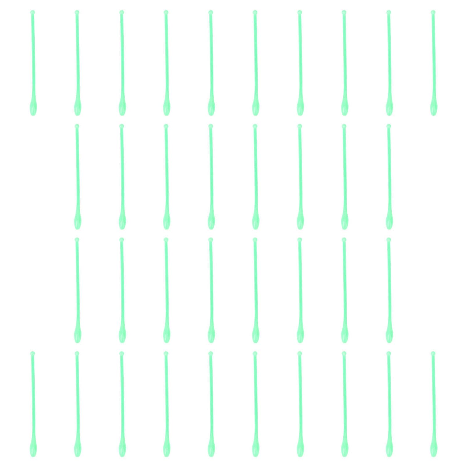 ULTECHNOVO 100PCS plastic lab scoop mini laboratory mixing spatulas (green)