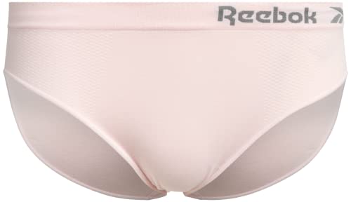Reebok Women's Underwear - Seamless Microfiber Bikini Panties (3 Pack), Size Medium, Jacquard/Lotus/Black