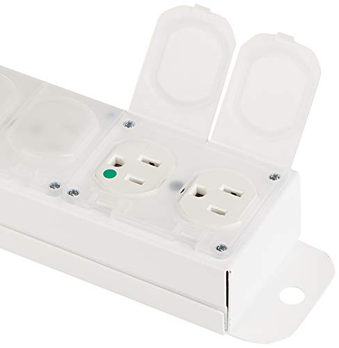 Leviton 5306M-1N7 Medical Grade Power Strip, 15-Amp, 125-volt, 6-Outlets, 7-Feet Cord Length