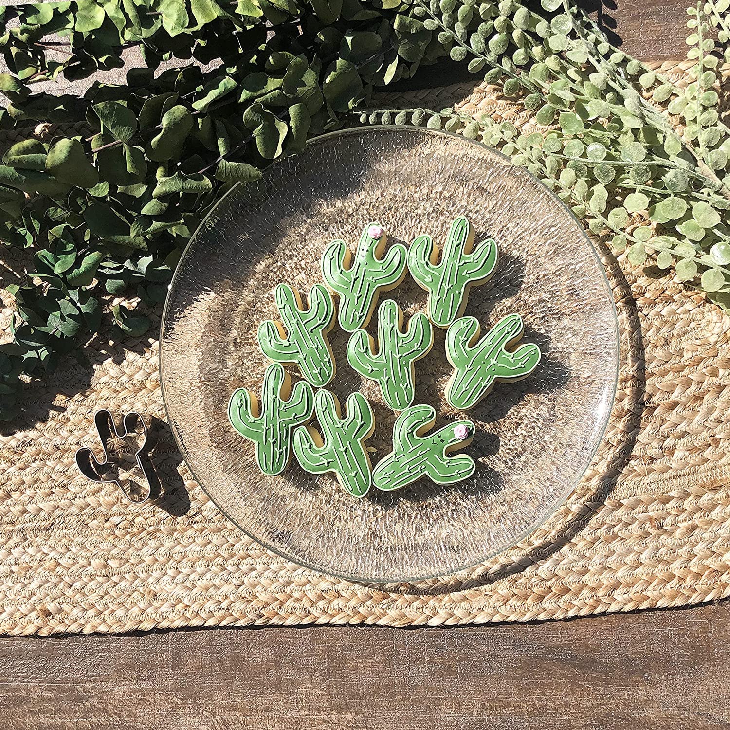 I'll be Gnome for Christmas - Holiday Gnome Pot Holder & Cactus Shaped Cookie Cutter - Arizona Cactus House Potholder Set