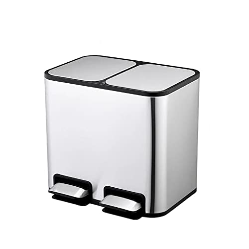 MFCHY Tall Silent Storage Square Trash Waste Bin Recycling Outdoor Kitchen Accessories Garbage Bin