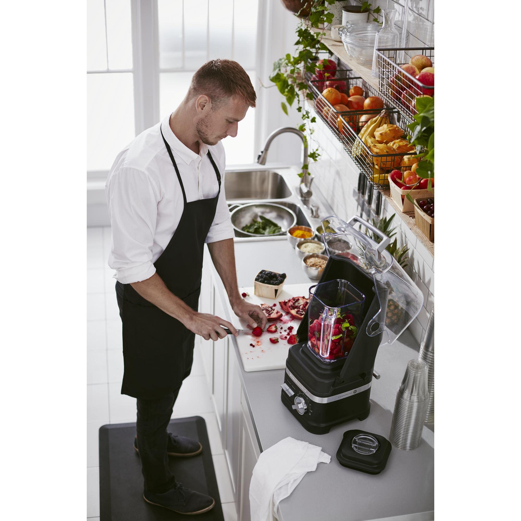 KitchenAid KSBC1B2BM NSF Enclosure Commercial Blender, 60 oz, Matte Black