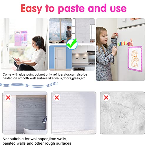 Rainbow Magnetic Chore Chart of Kids with Kids Doodle Board Magnetic,Good Behavior Chart,Magnetic Reward Chart Sets for Kids Behavior,My Responsibility Chart for Kids,Childhood Education Use