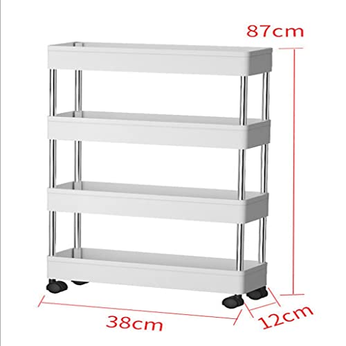 SLNFXC Thicker Material Multi-Layer Storage Cart Rolling Bathroom Organizer Household Rack Mobile Shelf