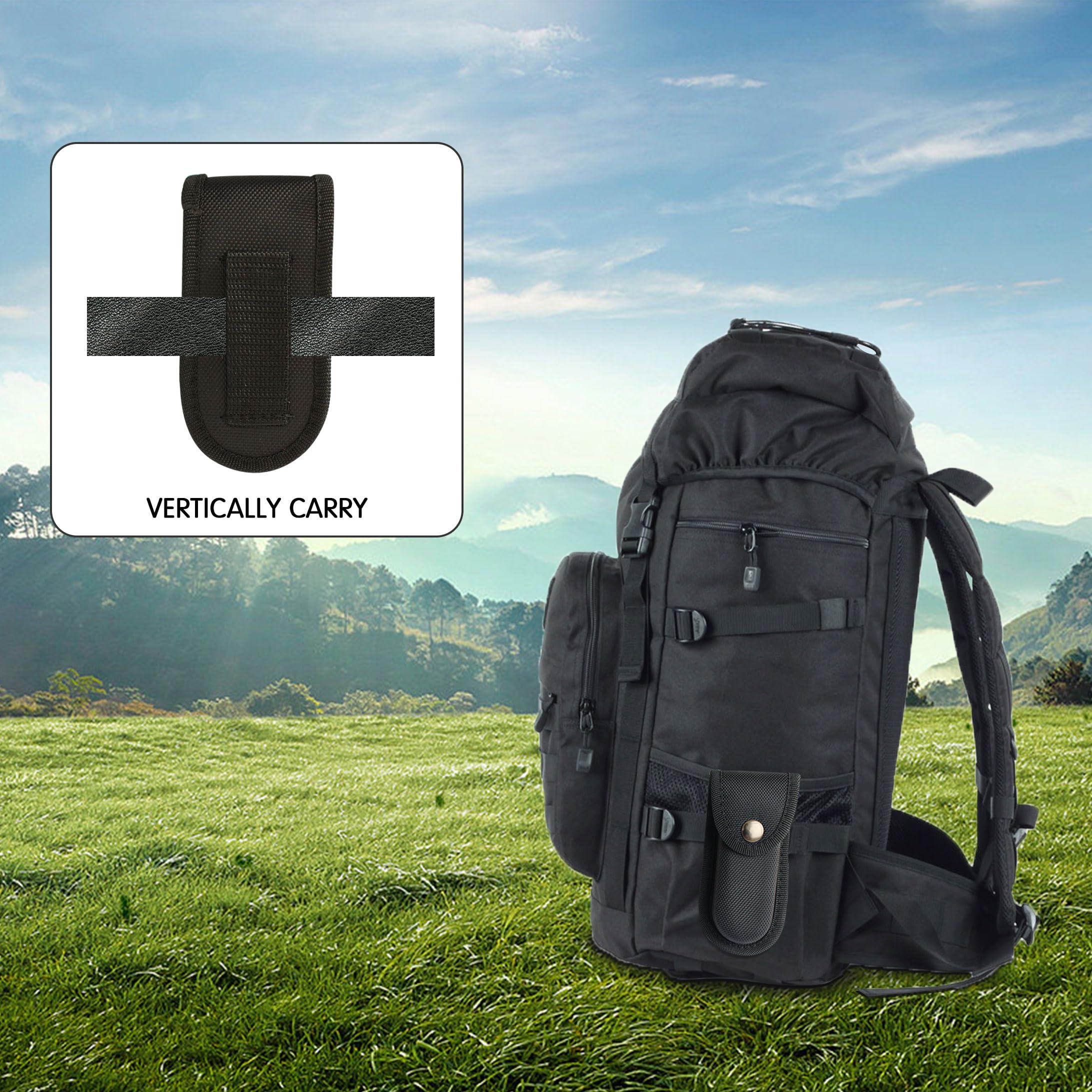 Obfuscate Nylon Pocket Knife Sheath for Carrying Folding Knives and Accessories with Snap Closure and Vertical Carry Belt Loop Belt Knife Holster Nylon Utility Holster of Outdoor or EverydayUse 4 PCS
