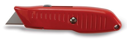 Lutz 30582#82 Safety Nose Retractable Blade Utility Knife - Red (82-RD)