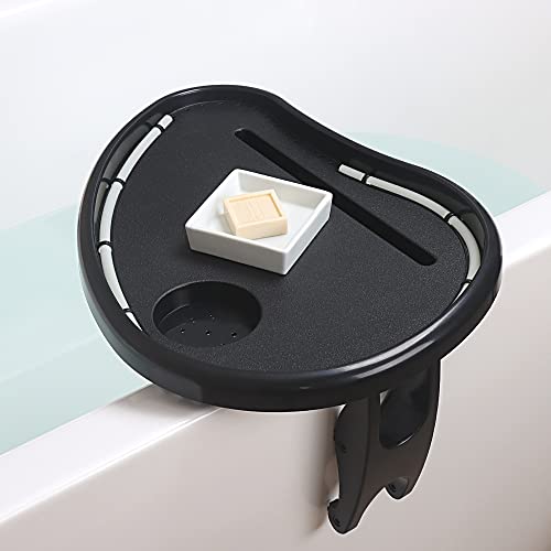 Livoccur Adjustable Hot Tub Table Tray, Hot Tub Side Table with Nonslip Cup Holders, Serving Tray Table for Bathtub Spa Outdoor Patio