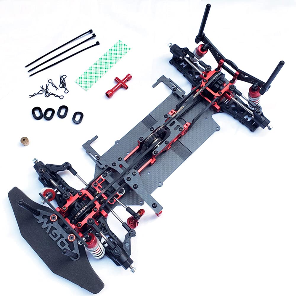 MAKIVI DGW Metal & Carbon Fiber 4WD 1/10 Touring Car On-Road RC Car Kit Chassis