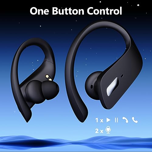 TAGRY True Wireless Headphones with Earhook for Sports