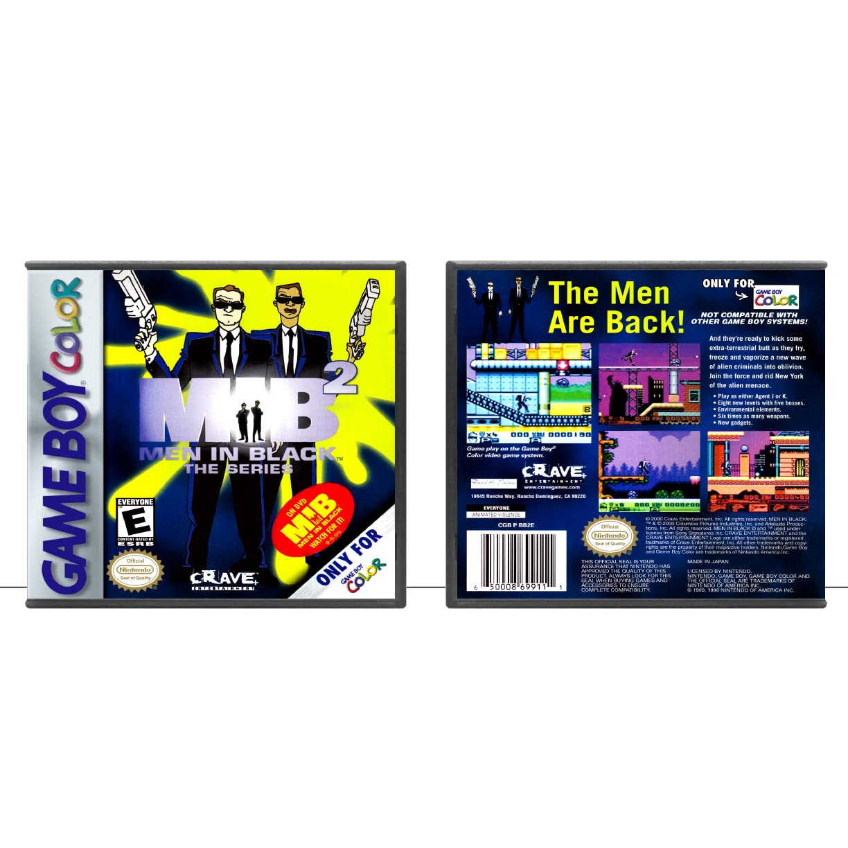 Men in Black: The Series 2 | (GBC) Game Boy Color - Game Case Only - No Game
