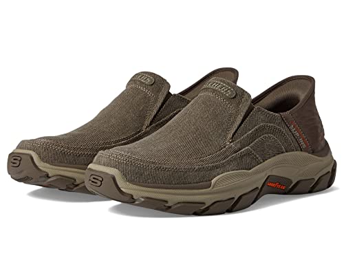 Skechers Men's Respected-Holmgren Slip-in Loafer, Taupe, 9.5 Wide