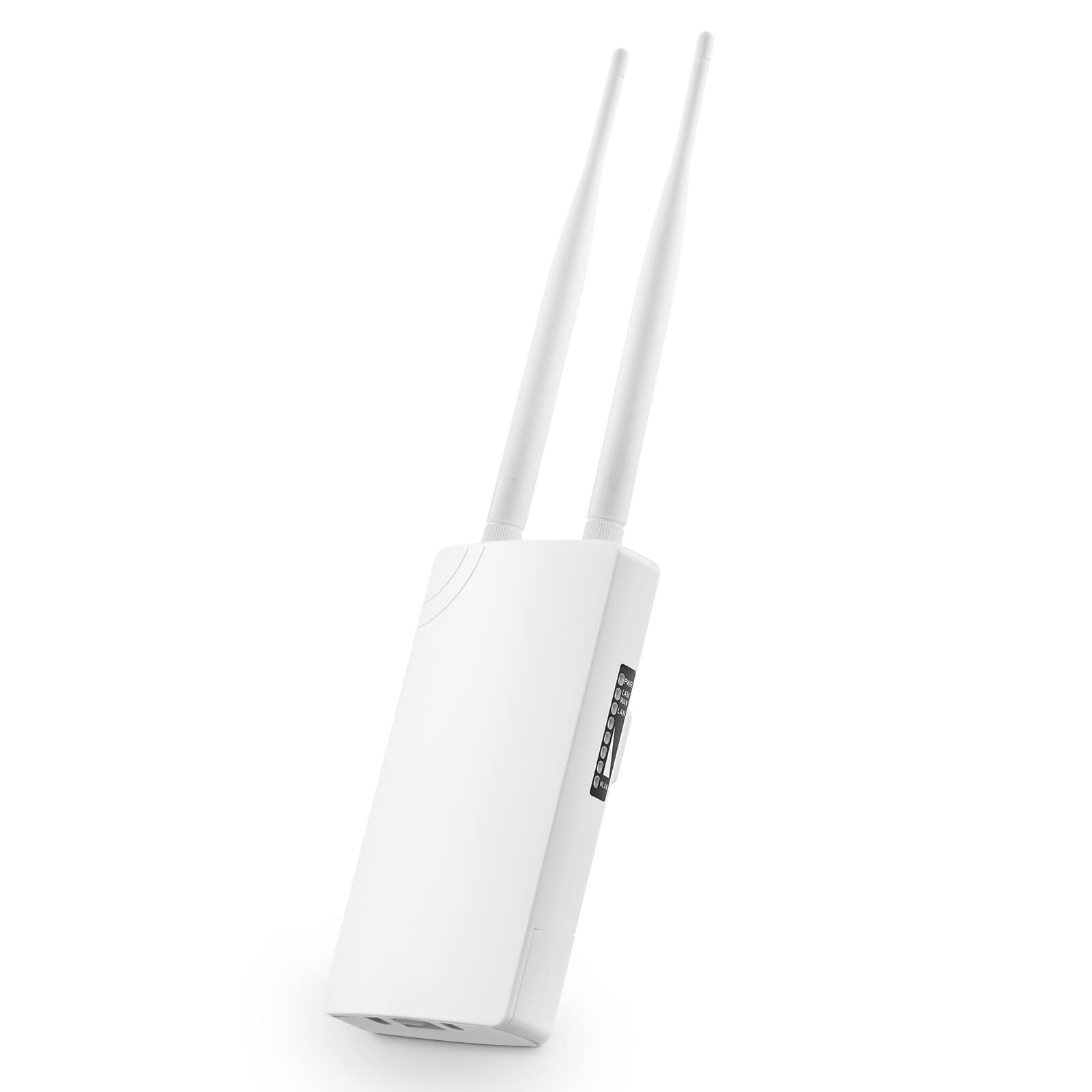 MokerLink Outdoor Wireless AP, 2.4GHz 300Mbps WiFi Access Point with 2 * 5dbi Antenna, 24V PoE Power, IP65 Weatherproof, 2x100M Ethernet Ports