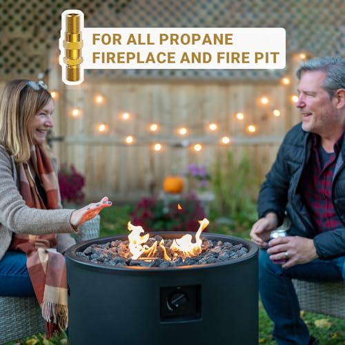 onlyfire 1/2" LP Air Mixer Valve for Propane Gas Fire Pits and Fireplace, 150K BTU High Capacity, Solid Brass Air Mixture