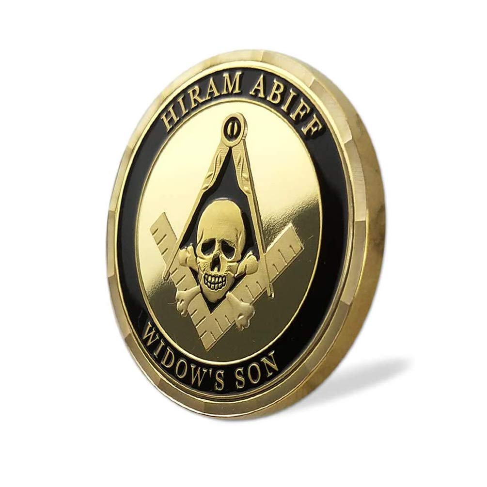 Masonic Challenge Coin Grand Master Hiram Abiff Widow’s Son Freemason Blue Lodge Commemorative Coins Gift