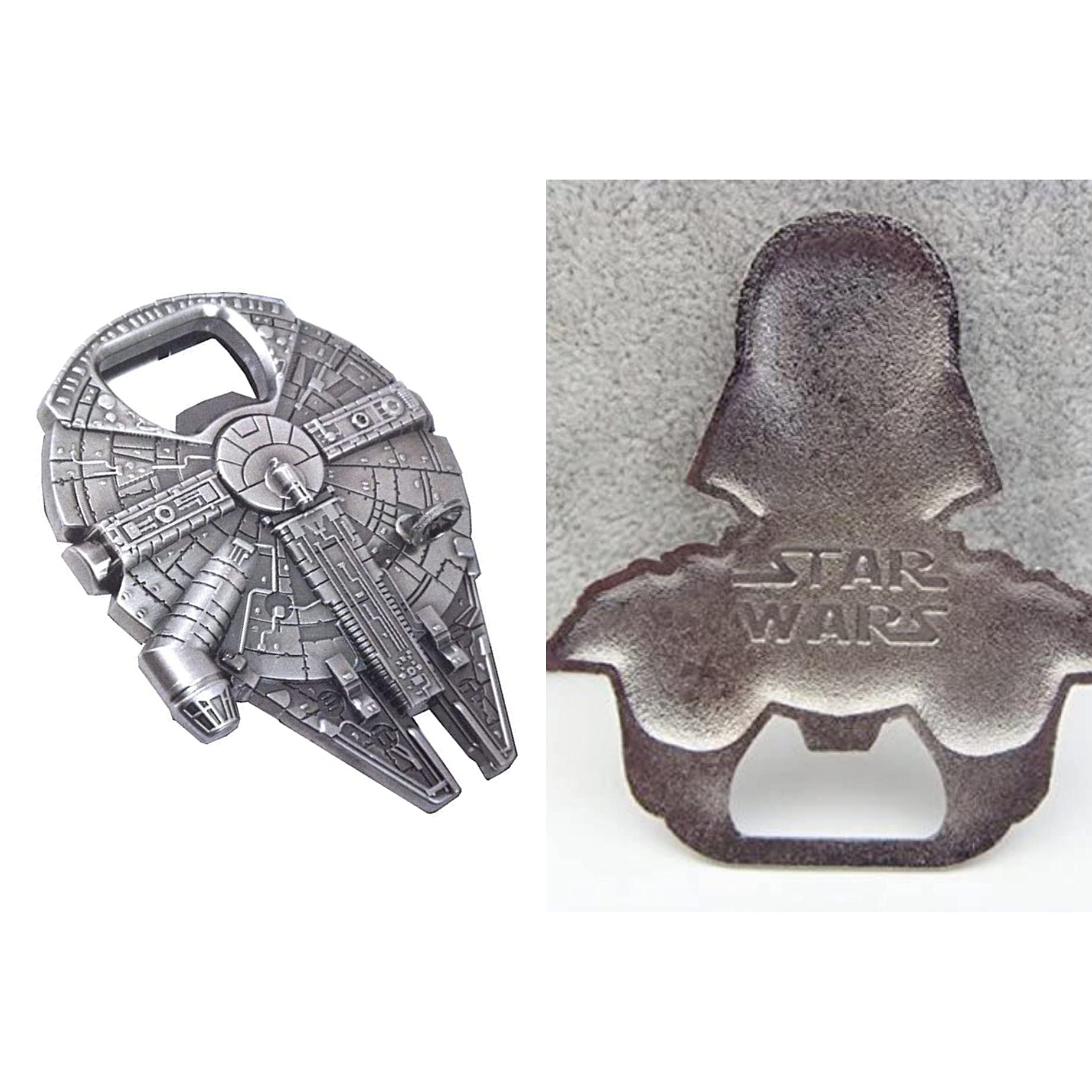 LuxuryTeech, 2 Pcs Star Wars Bottle Wine Opener Bottle Zinc Alloy Black Knight Darth Vader Outdoor Tool - Wine Bottle Opener Kitchen Tools for Souvenirs Kitchen Tools for Souvenirs & Gift, Silver