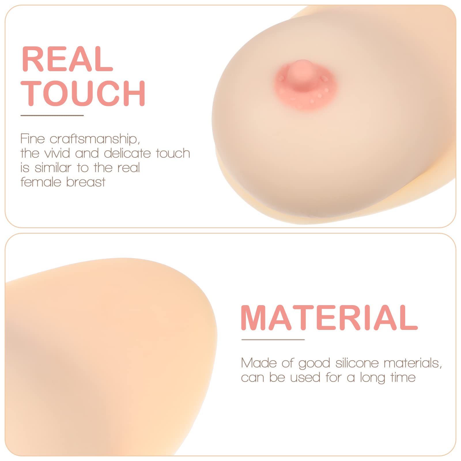 iplusmile Human Female Silicone Breast Silicone Women Breast Model Lactagogue Breastfeeding Educational Tool for Lactation Teaching Nursing Trainning (22x13x10cm)