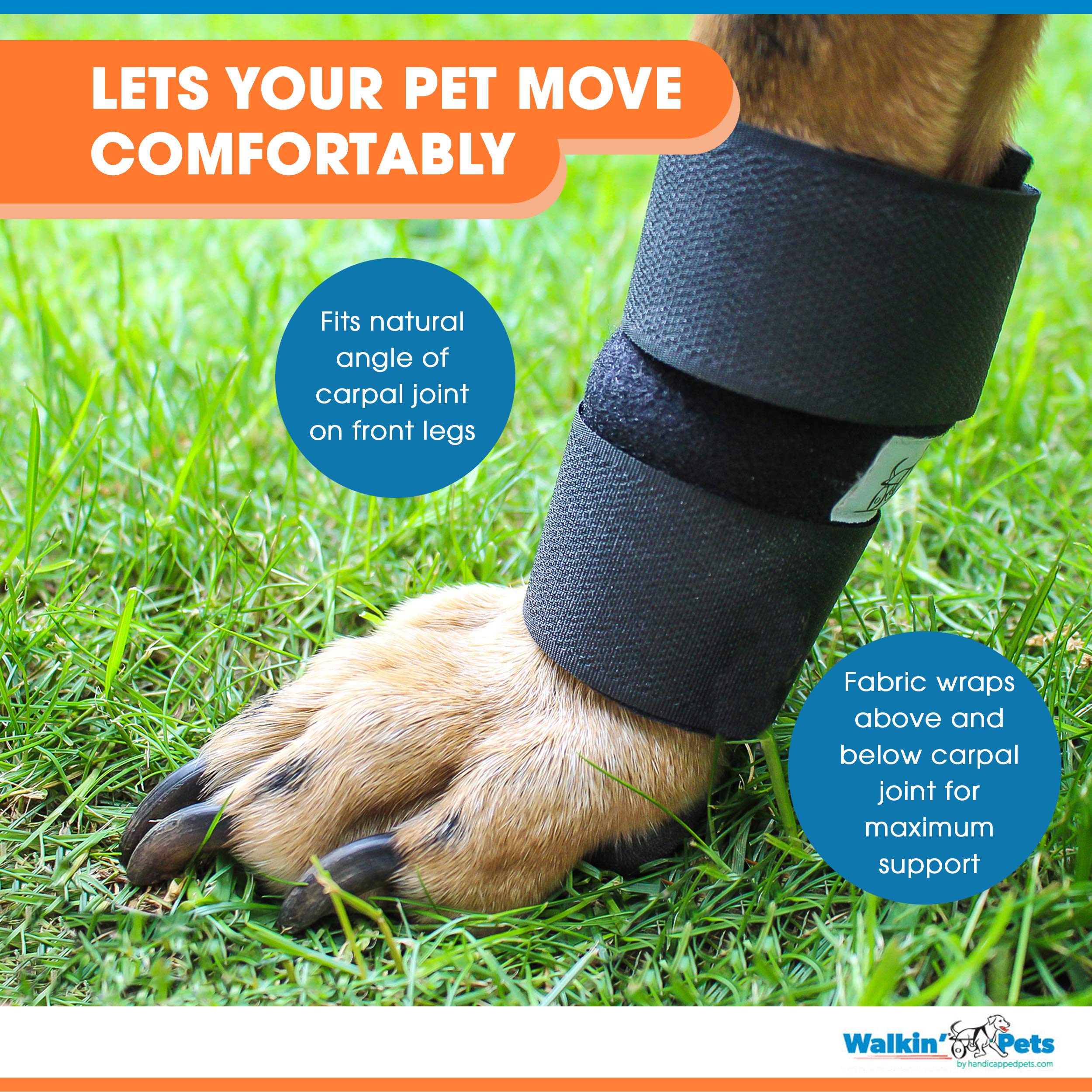Walkin' Wrist Hugger Dog Brace for Front Legs | Carpal Wrist Joint Support for Dogs | Helps Canine Arthritis