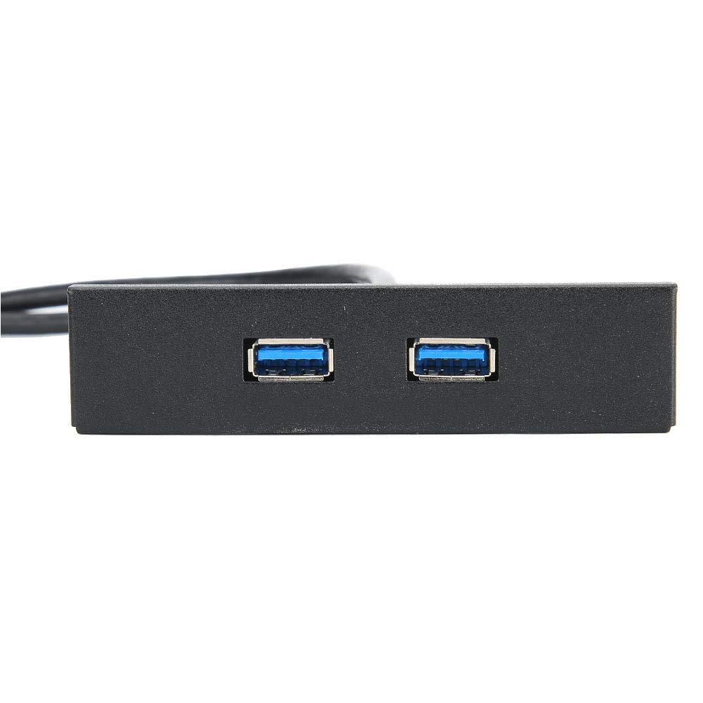 USB HUB Front Panel with 2 USB 3.0 Ports, 3.5 Inch Multport USB3.0 Floppy Front Panel Floppy Bay 19 Pin to 2 Interface USB3.0 HUB, DIY Computer Expansion Board, Replacement PC Parts for Desktop