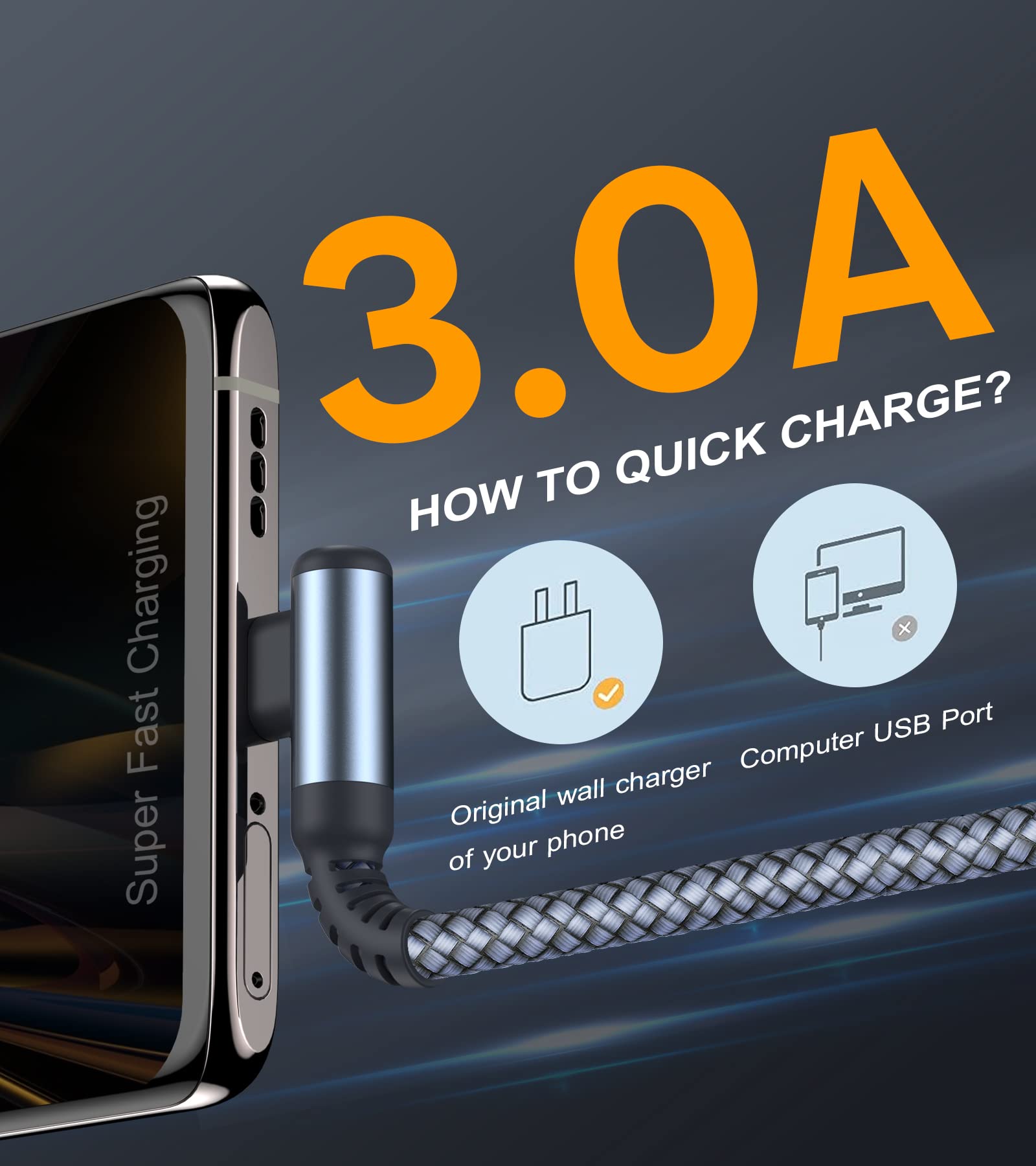USB-C to USB-C Cable 60w [2-Pack 6.2ft], Right Angle iPhone 15 Fast Charger Cord Compatible with iPhone 15 Plus 15 Pro Max, MacBook Air/Pro,iPad Air/Pro Samsung Galaxy S23 S22 S21 S20+, Note 20 10