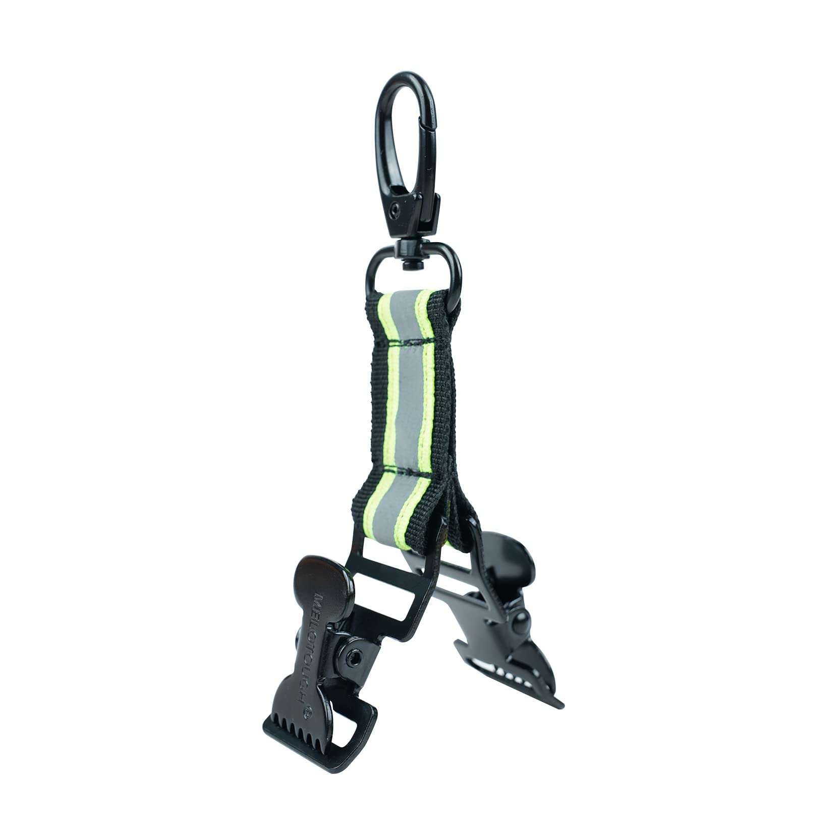 KUNN Work Glove Clips, Firefighter Glove Strap with 2 Heavy Duty Alligator Clips,Reflective Glove Holder for Construction,Fire,Rescue and More(Fluorescent Green)