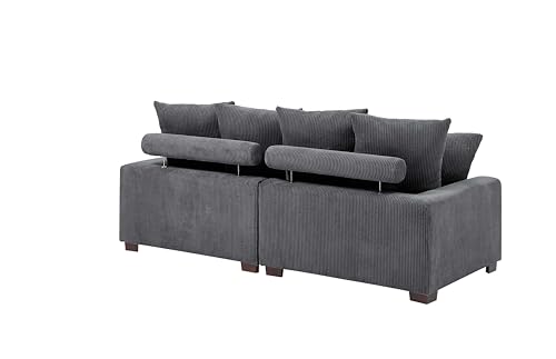 Oadeer Home Modular Sectional, Dark Gray