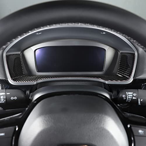 PIUGILH for 11th Honda Civic 2022 Real Carbon Fiber Car 3D Sticker Interior Dashboard Speed Decoration Frame Interior Car Accessories