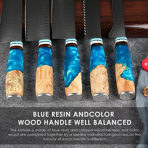 Kuwata Santoku Knife, Professional Japanese VG-10High Carbon Stainless Steel Damascus Kitchen Santoku Chefs Knife, Ergonomic Wood Knife Handle, Super Sharp Chef's Knives with Gift Box