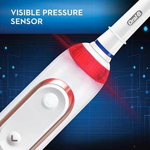 Oral-B Smart Limited Rechargeable Electric Powered Toothbrush, Pink with 2 Brush Heads and Travel Case - Visible Pressure Sensor to Protect Gums β 6 Brushing Modes - 2 Minute Timer