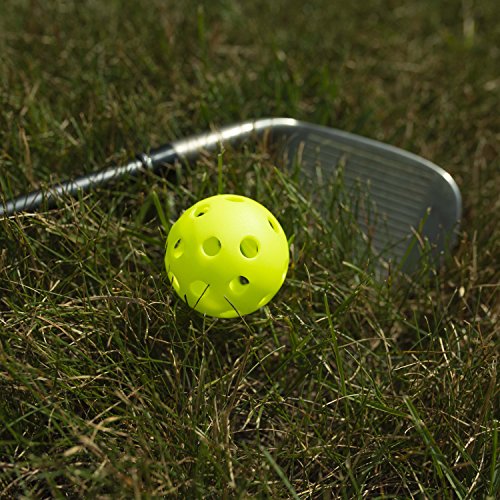 Franklin Sports Plastic Practice Golf Balls - Indoor + Outdoor Training Golf Balls - Best for Chipping + Putting Practice - Official Size Golf Balls - 12 Pack