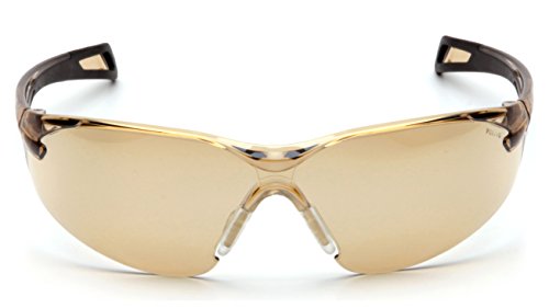 Pyramex Safety PMXSLIM Eyewear, Black Temples, Indoor/Outdoor Mirror Lens