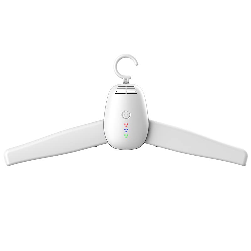 Travel Portable Foldable Electric Clothes Drying Hanger Dryer Rack Machine，Portable Clothes Dryer with Cold/Hot Drying and Timer Dryer