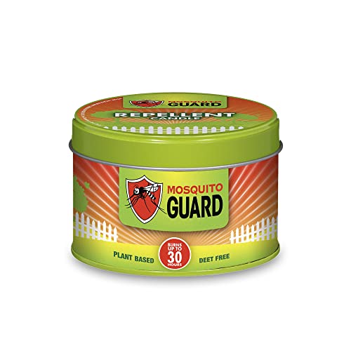 Mosquito Guard 12oz Repellent Candle - Burns 35 Hours, Refreshing Aroma, Plant Based Citronella Candles Outdoor Indoors