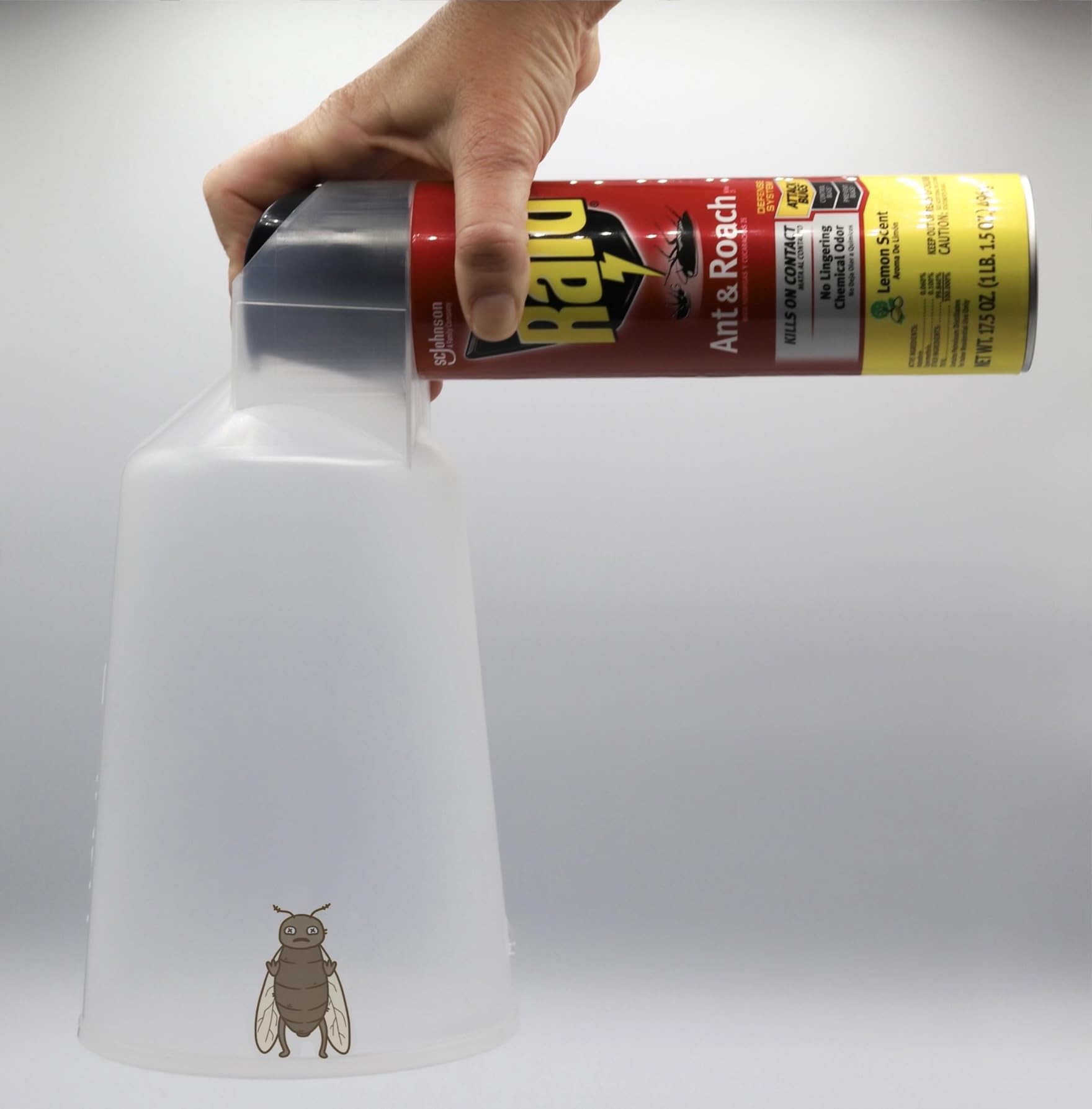 Trap'd - Large Plastic Cone Attachment for Bug Spray Cans, Helps Trap Roaches, Spiders, & Insects Reducing Overspray & Mess