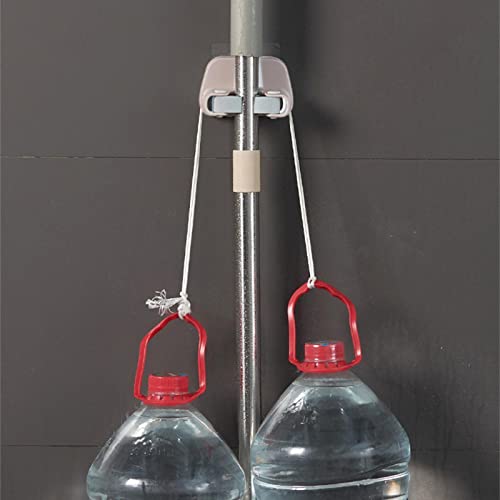 Mop Holder Wall Mounted, Mop Broom Organizer for Home, Broom Holder Mop Hanger Wall Mount Metal Organization Garage Storage System Garden Kitchen Tool Organizer Caneem