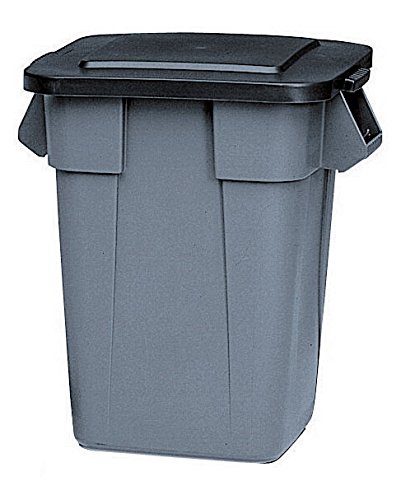 Rubbermaid Commercial Products BRUTE Square Bin Storage Container Lid, 40-Gallon, Gray