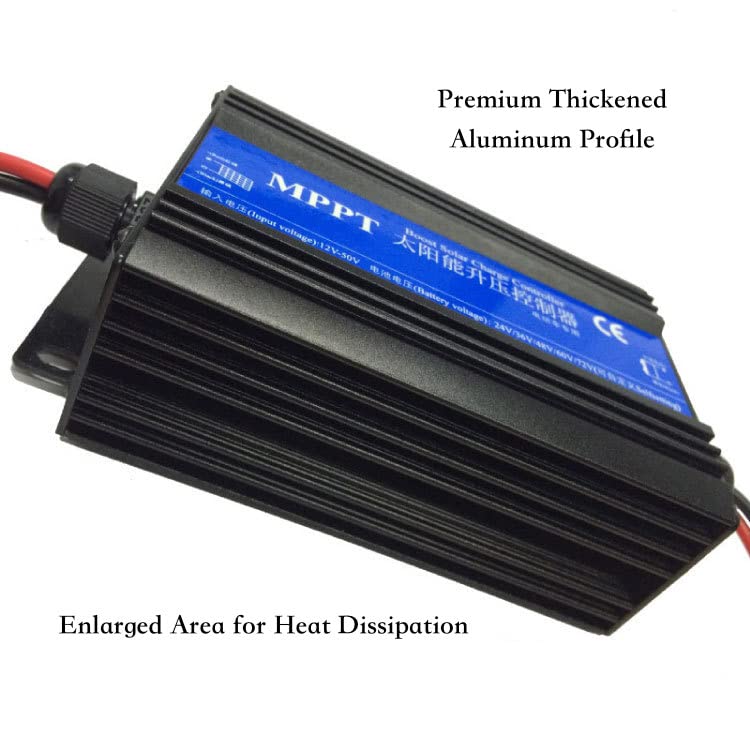 MPPT Solar Charge Controller LED Display Solar Panel Battery Regulator Charge Controller Max 300W for Lithium Lead-Acid Lithium Iron Batteries 24V/36V/48V/60V/72V