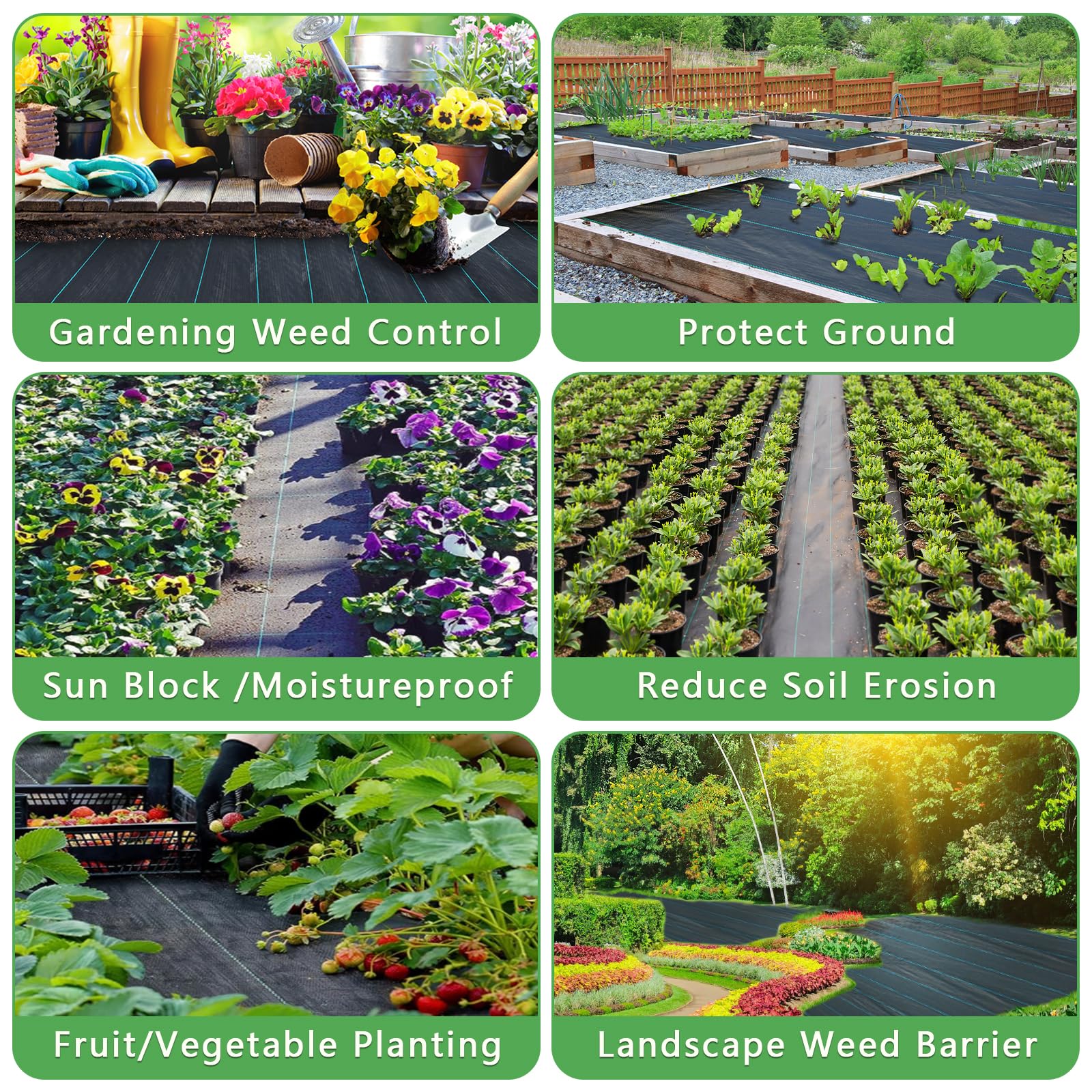 MLZPU 1.4ftx50ft Weed Barrier Landscape Fabric Heavy Duty, Weed Gardening Ground Cover Mat, Weed Control Garden Cloth,Woven Geotextile Fabric for Underlayment,Commercial Driveway Fabric Black