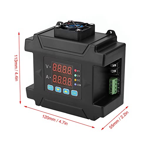 Respicefinem Programmable Digital DC Step Down Power Supply 60V 5A 485 Communication LCD Display Temperature Control Fan for Modbus RTU High Precision Efficiency