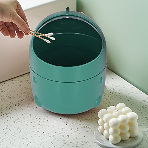 Oumefar Tabletop Trash Can, Large Opening Durable Plastic Baby Dinosaur Wide Application Desktop Trash Can Detachable Design for Home(Green Baby Dinosaur) Home
